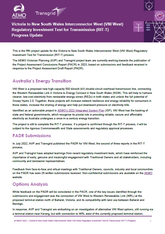 AEMO | Reports and project updates